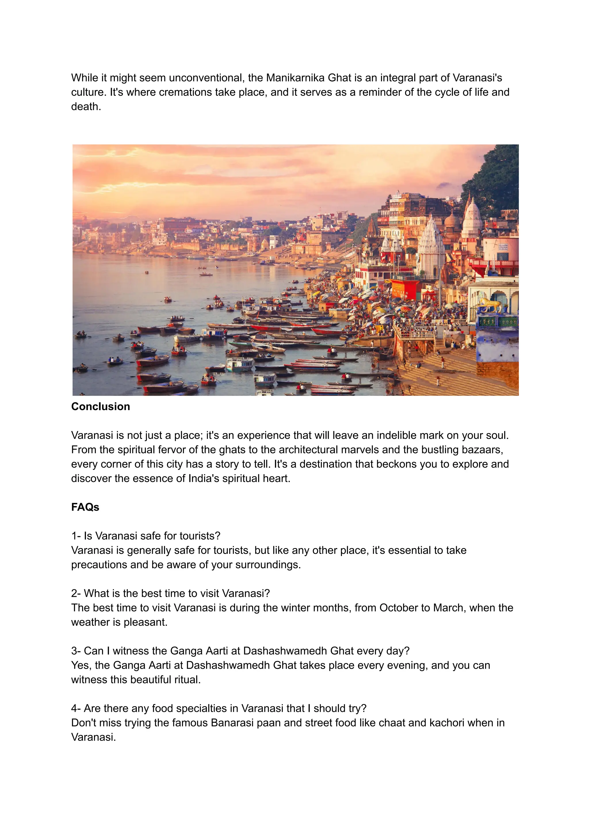 Varanasi Sightseeing Places: Exploring the Spiritual Heart of India | PDF