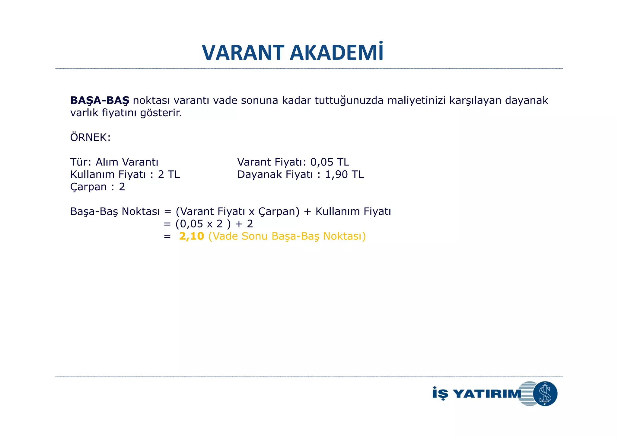Varant Akademi: Varant Nedir? | PPT
