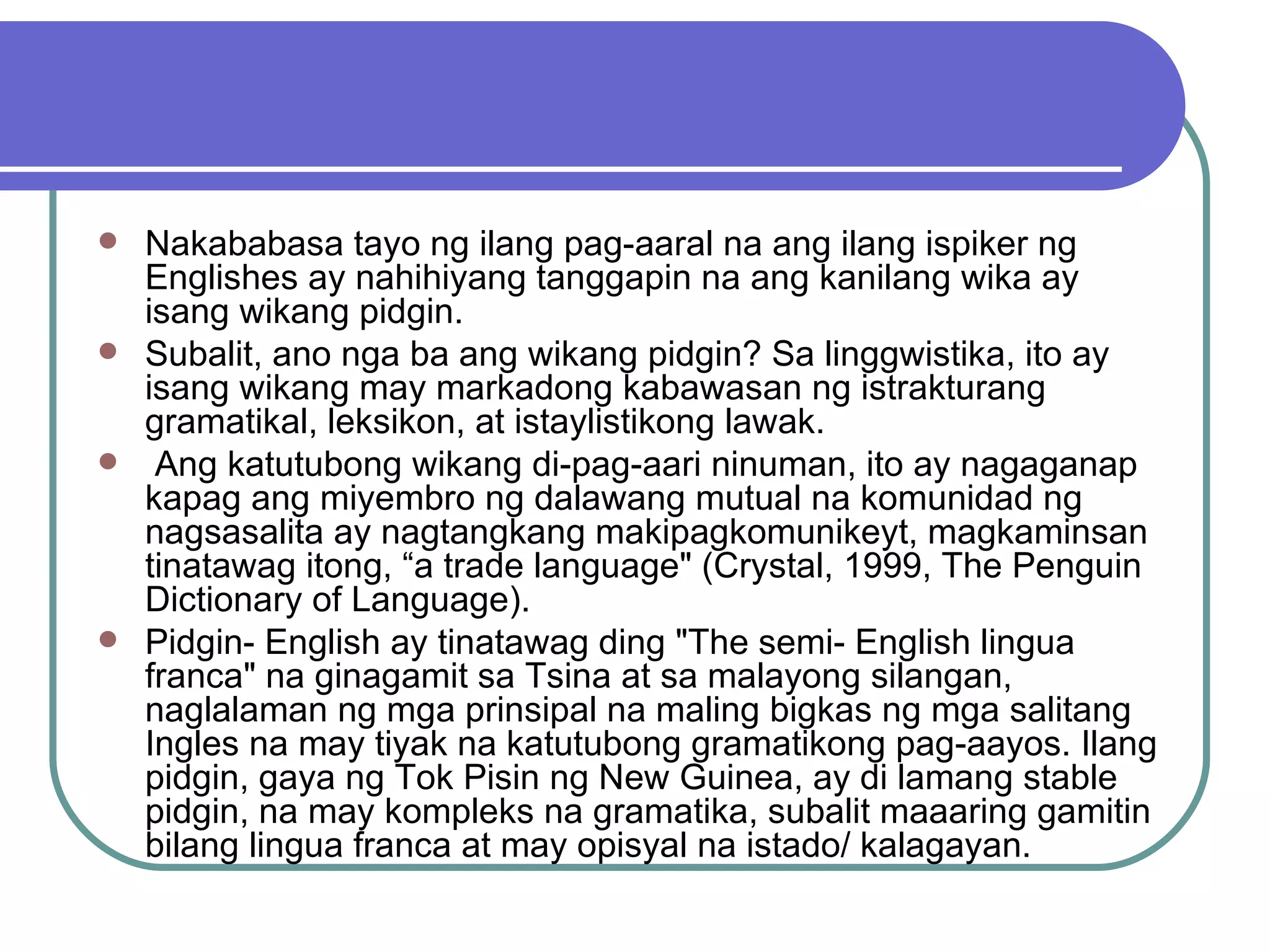 Varayti ng wika | PPT