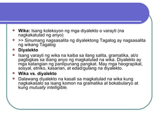 Varayti ng wika | PPT