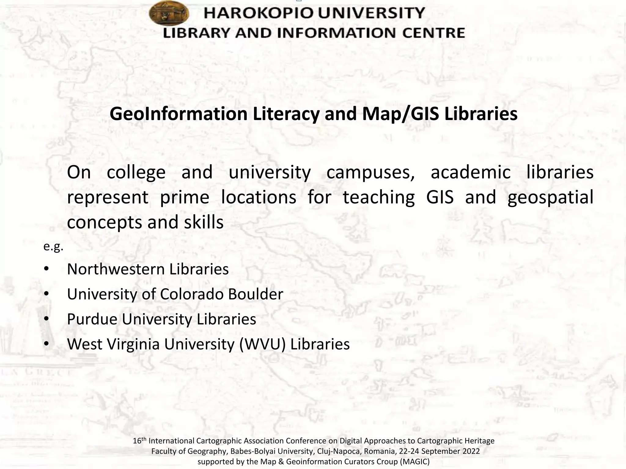 Geo-information literacy: a necessary component of the Map/GIS ...