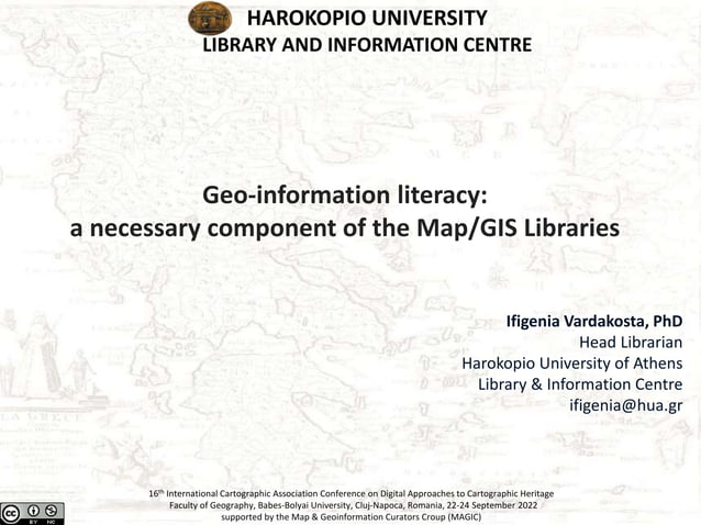 Geo-information literacy: a necessary component of the Map/GIS ...