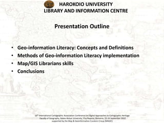 Geo-information literacy: a necessary component of the Map/GIS ...