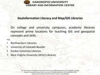 Geo-information literacy: a necessary component of the Map/GIS ...