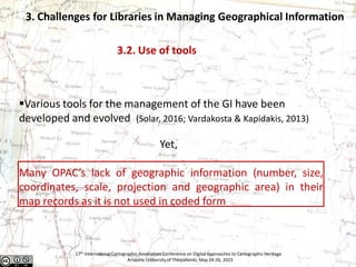 Effective Management of Geographical Information in Map/GIS Libraries | PDF