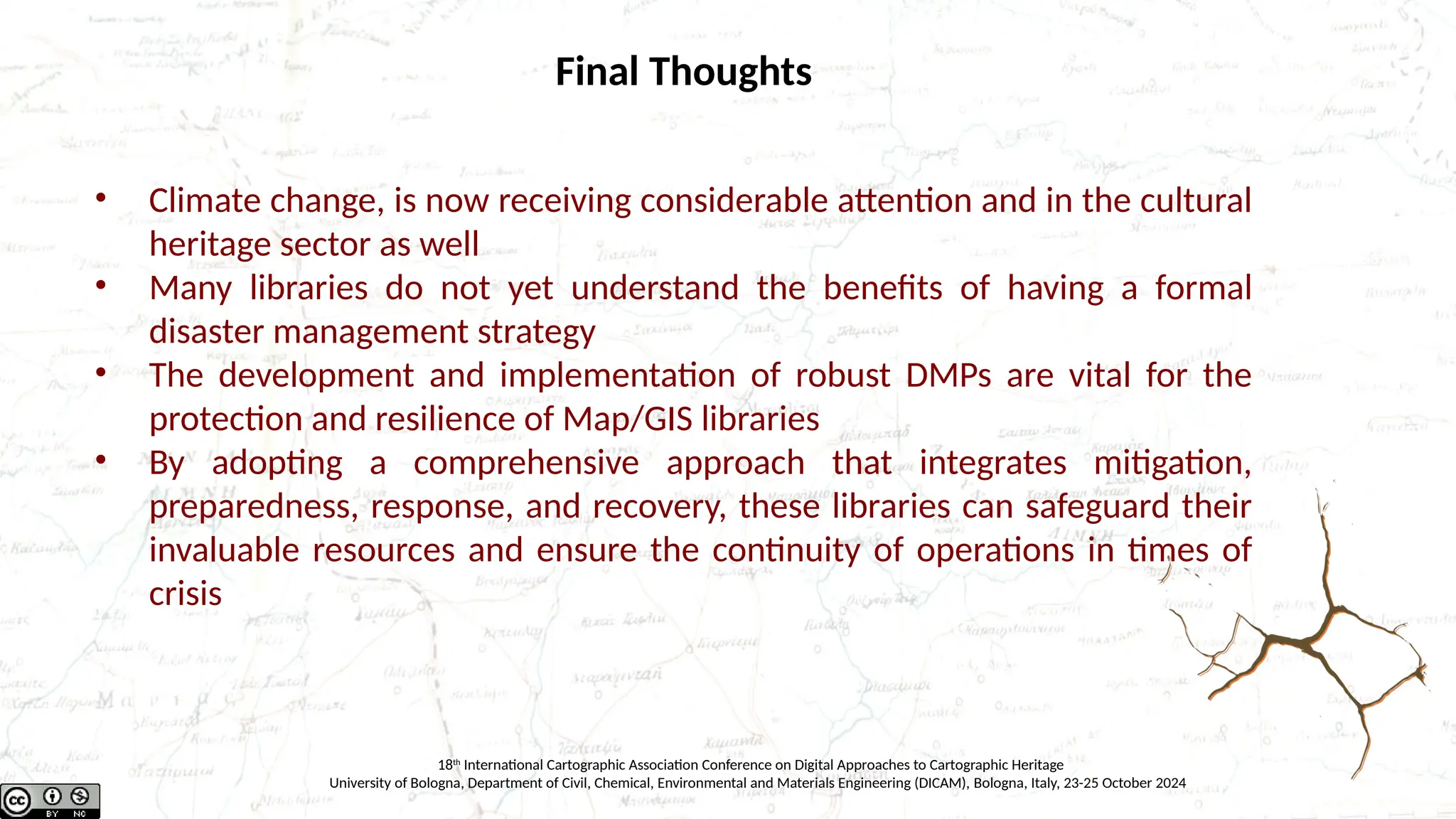 Map/GIS Libraries and Disaster Management Plans (DMPs) | PPTX
