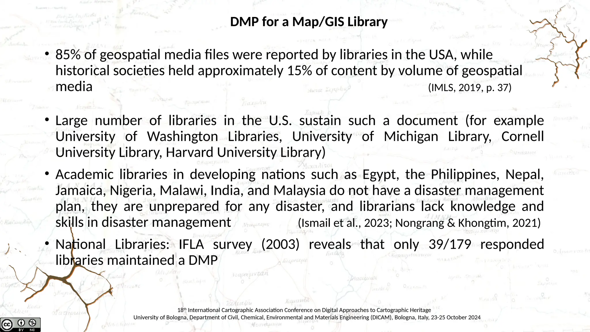 Map/GIS Libraries and Disaster Management Plans (DMPs) | PPTX