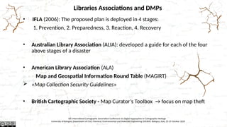 Map/GIS Libraries and Disaster Management Plans (DMPs) | PPTX