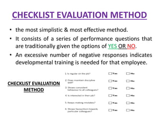 METHODS OF PERFORMANCE EVALUATION | PPTX