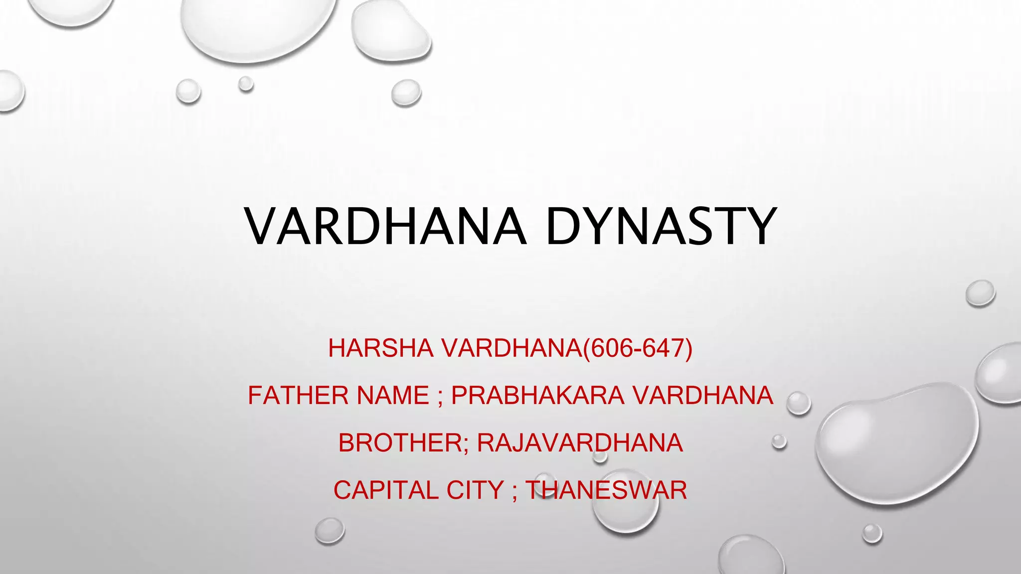 Vardhana dynasty | PPTX