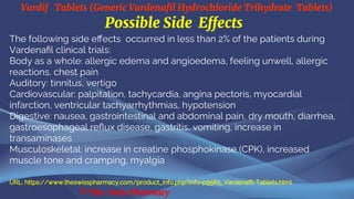Vardif Tablets (Generic Vardenafil Hydrochloride Trihydrate Tablets) | PDF