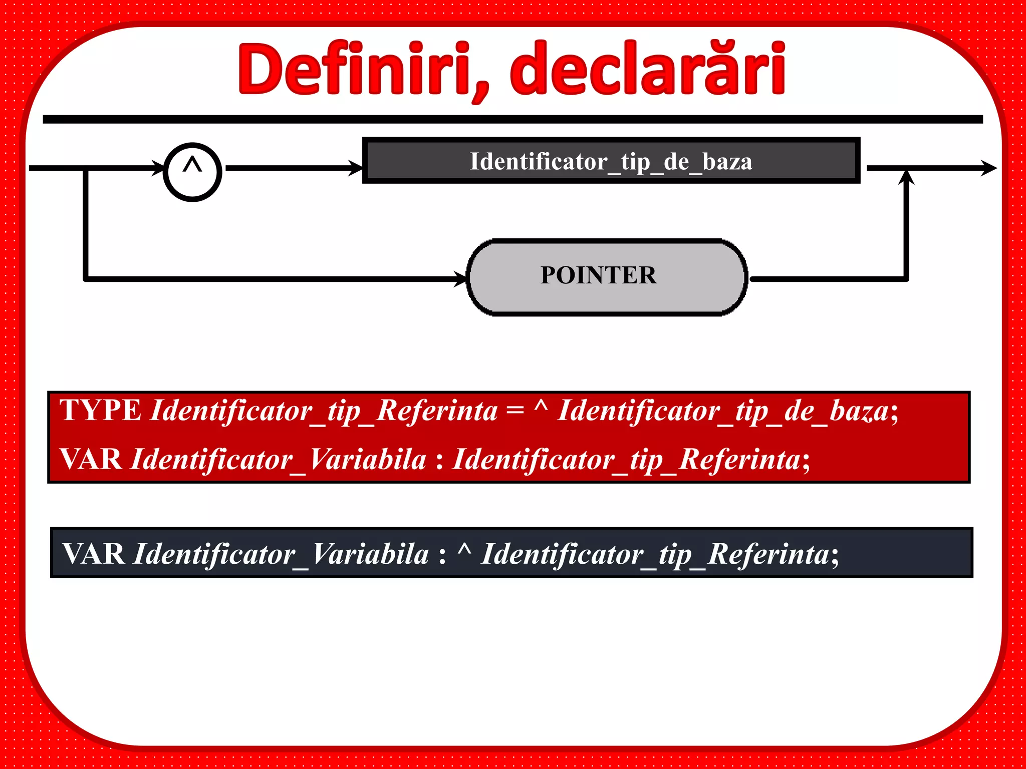 Variabile dinamice. Tipul referinta. | PPSX