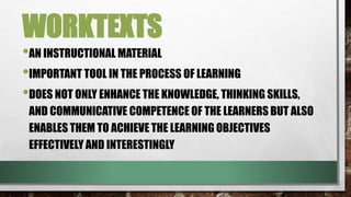 Worktexts for Skills Development in Cookery for Grade 9 | PPT