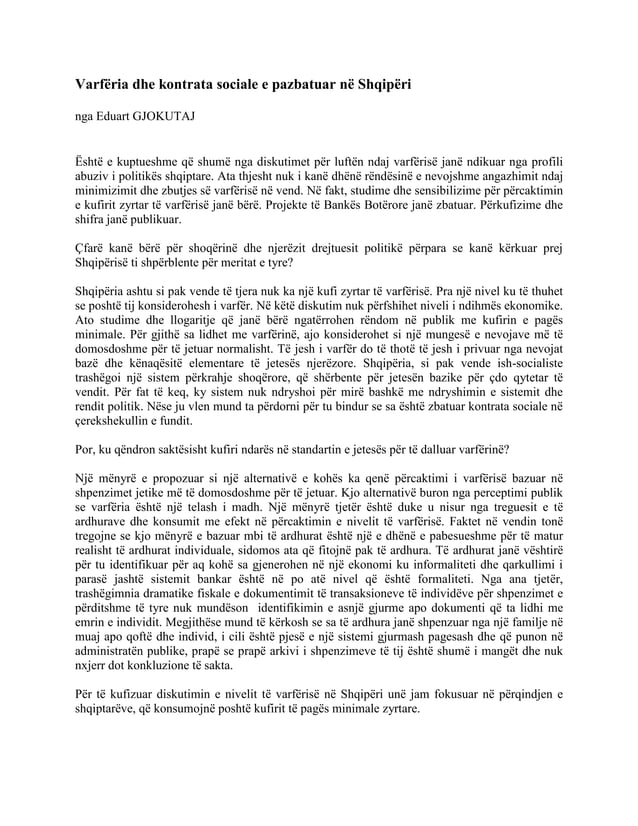 Varferia dhe kontrata_sociale | PDF