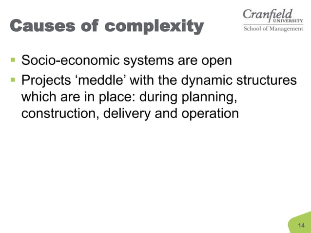 Complex project – or poorly scoped? - Dr Liz Varga | PPTX | Biological ...