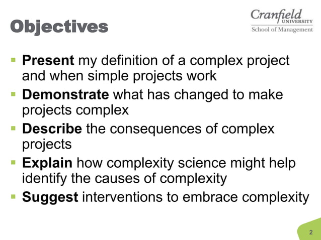 Complex project – or poorly scoped? - Dr Liz Varga | PPTX | Biological ...