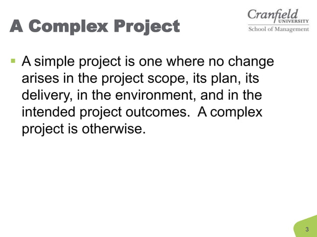 Complex project – or poorly scoped? - Dr Liz Varga | PPTX | Biological ...