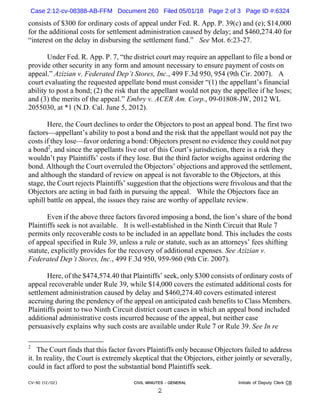 Vargas v. Ford - denying appeal bond to Public Citizen | PDF