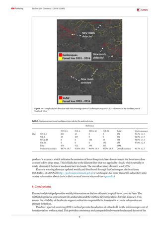 Alertas Tempranas de Pérdida de Bosques tropicales en Perú usando ...