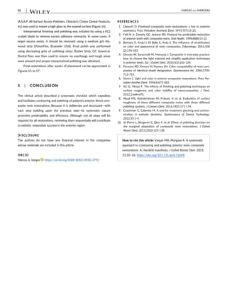 A Systematic Approach to contouring and polishing anterior resin ...