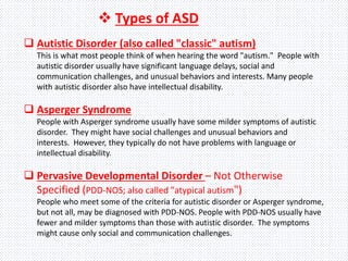 autism spectrum disorder-a general introduction | PPTX