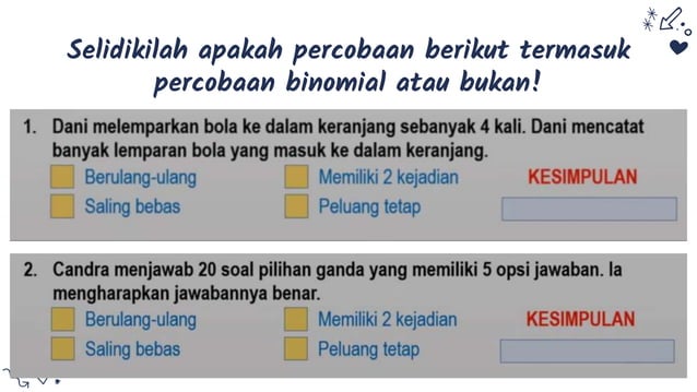 VARIABEL ACAK, DISTRIBUSI BINOMIAL DAN DISTRIBUSI NORMAL KELAS 12 OLEH ...