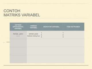 Variabel dan Dimensi Var 2016.ppt