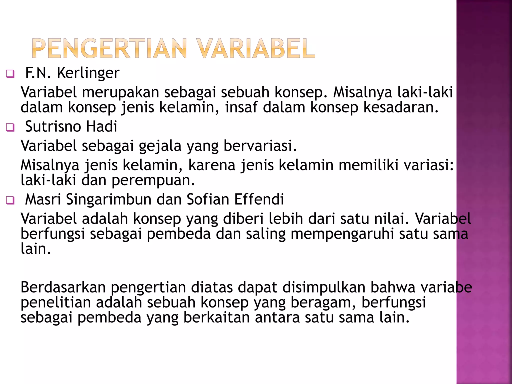 PPT Variabel dan hipotesis | PPTX