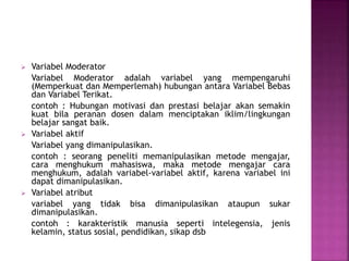 PPT Variabel dan hipotesis | PPTX