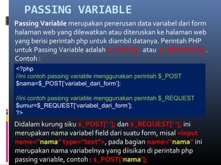 Variabel dan Operator PHP | PPT