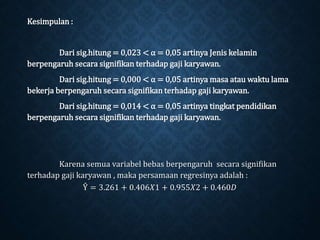 Ekonometrika Variabel Dummy | PPTX