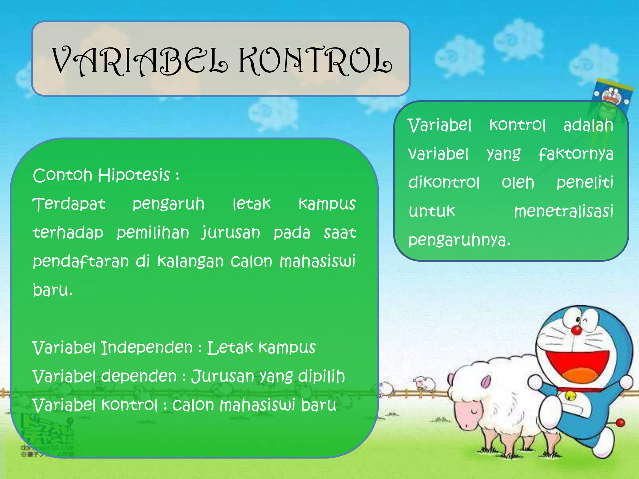 Variabel kontrol doraemon | PPTX