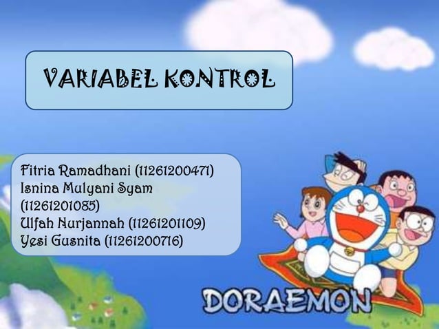 Variabel kontrol doraemon | PPT