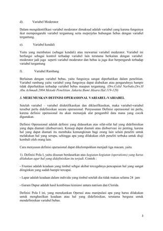Variabel penelitian | PDF