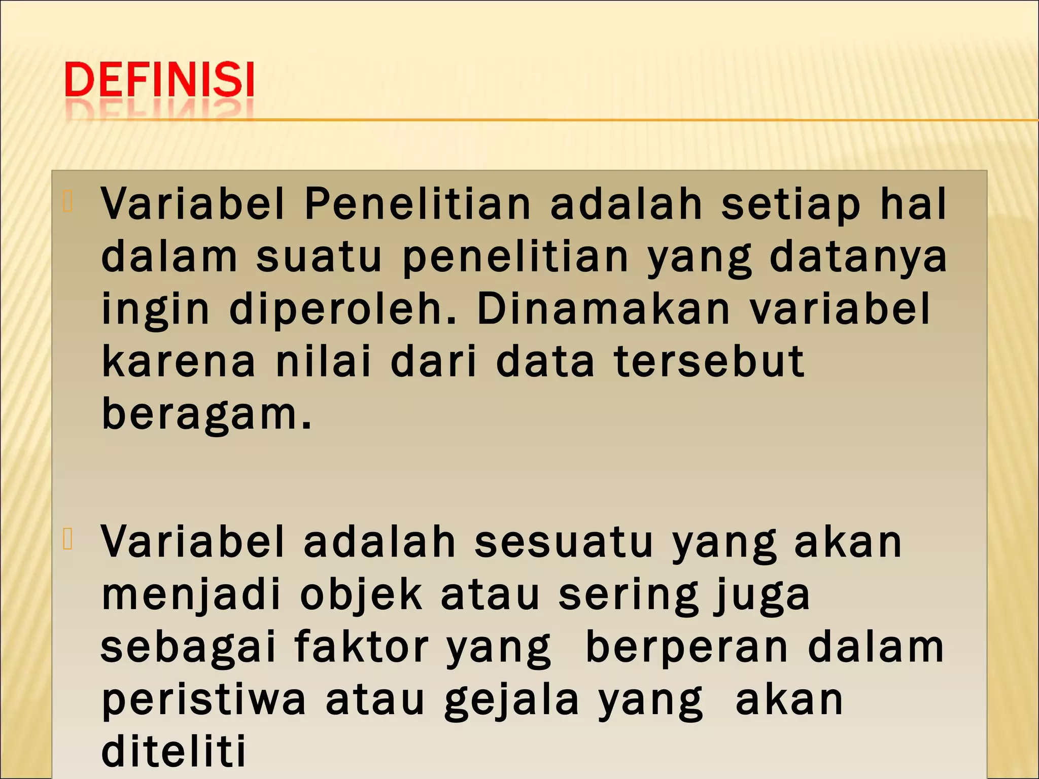 Variabel penelitian | PPT