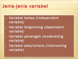 Variabel penelitian | PPT