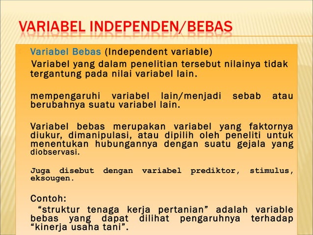 Variabel penelitian | PPT