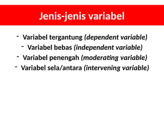 materi kuliah Variabel Penelitian format pptx | PPTX