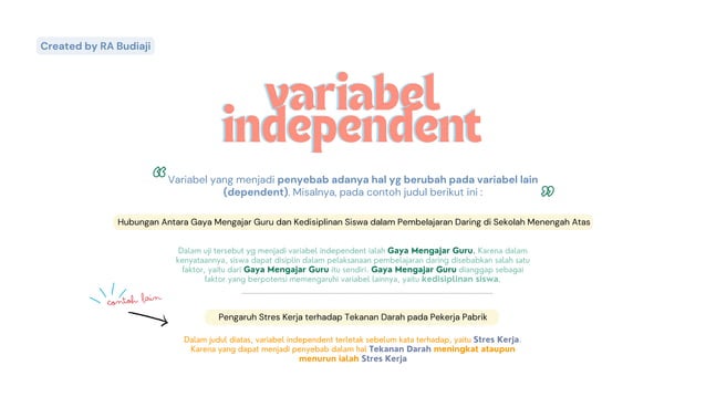 Cara Singkat Menentukan Variabel Penelitian | PDF