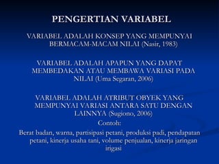variabel_penelitian_metodologi penelitian | PPT