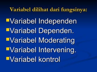 variabel_penelitian_metodologi penelitian | PPT