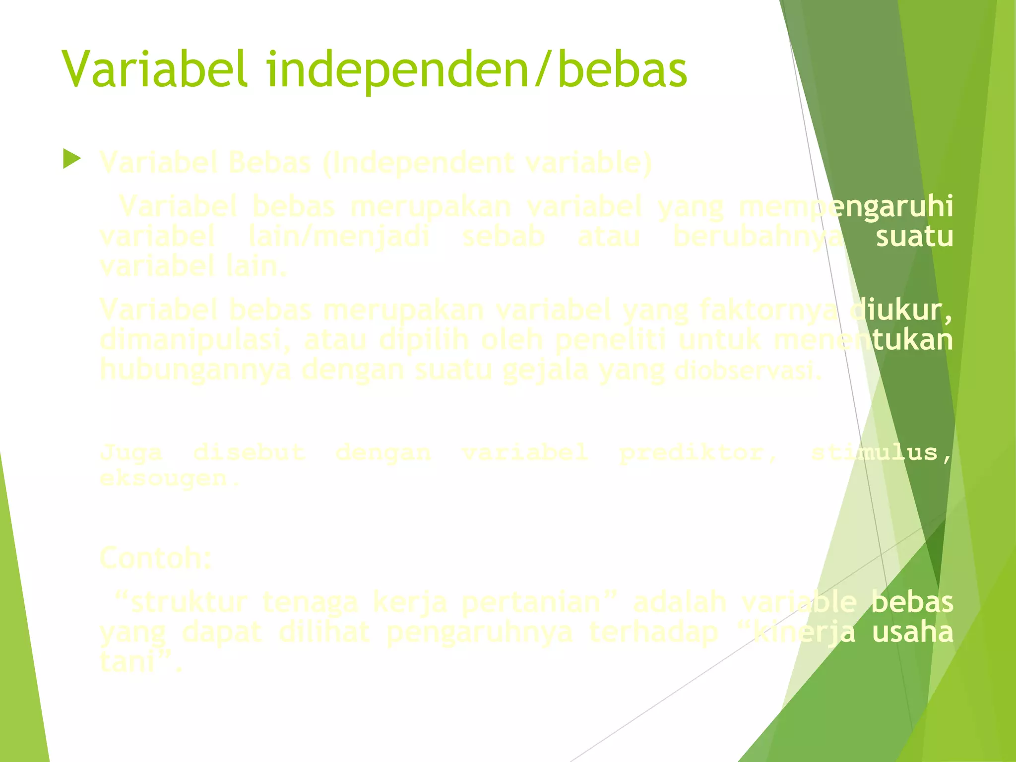 Variabel riset | PPT