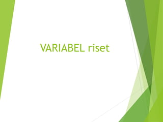 Variabel riset | PPT