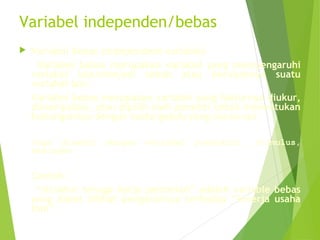 Variabel riset | PPT