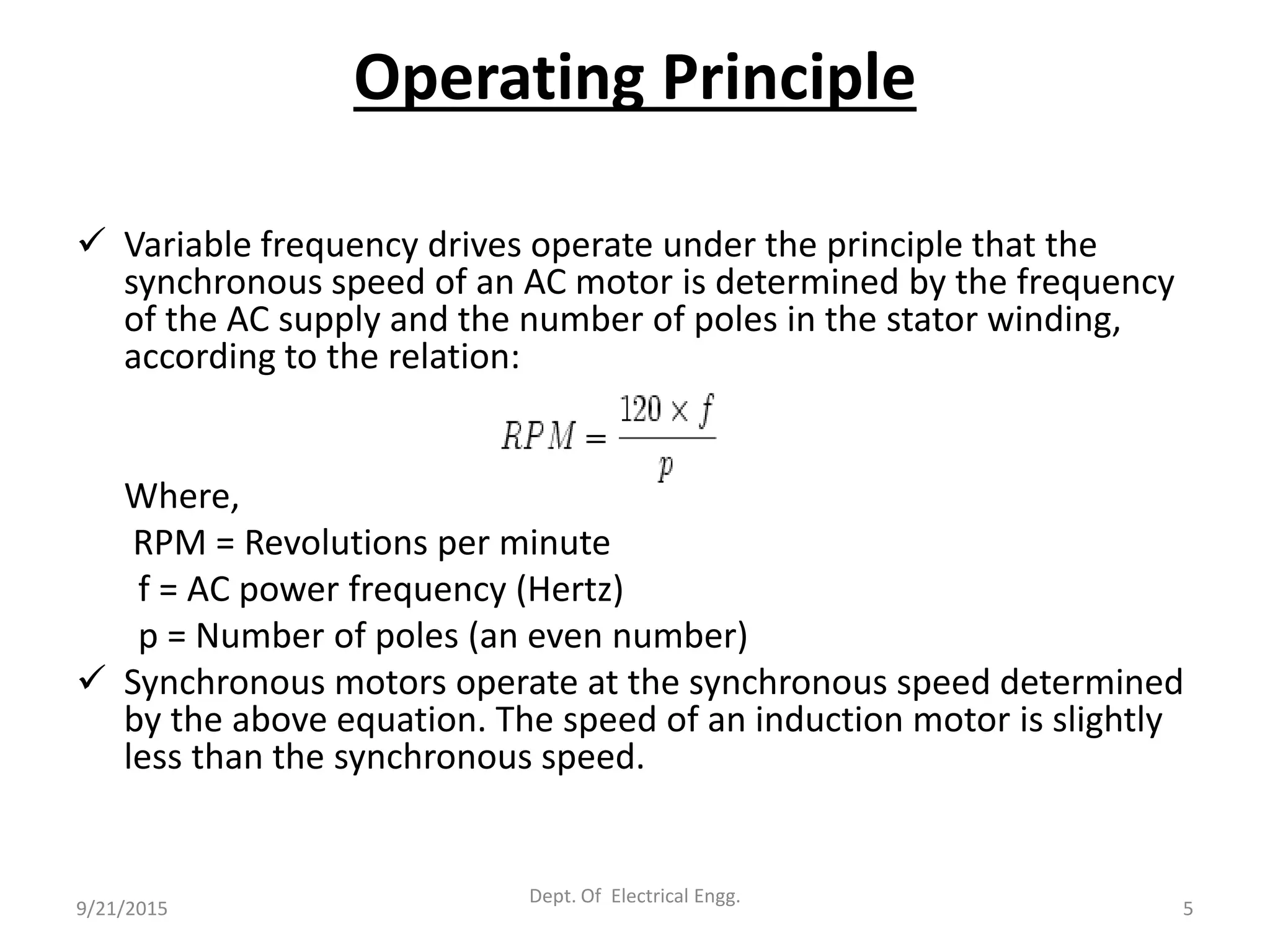 Variabe voltage and variable frequency drives | PPTX
