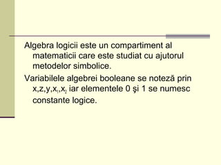 Variabile şi expresii logice | PPT