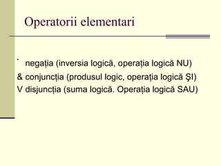 Variabile şi expresii logice | PPT