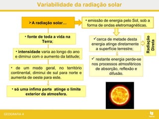 Variabilidade da radiação solar(i) | PPT