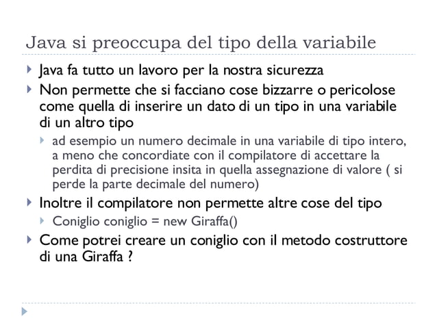 Variabili Java | PPT