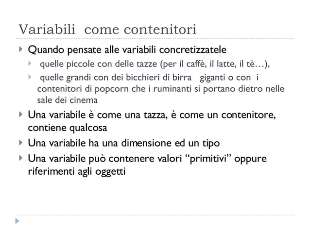 Variabili Java | PPT